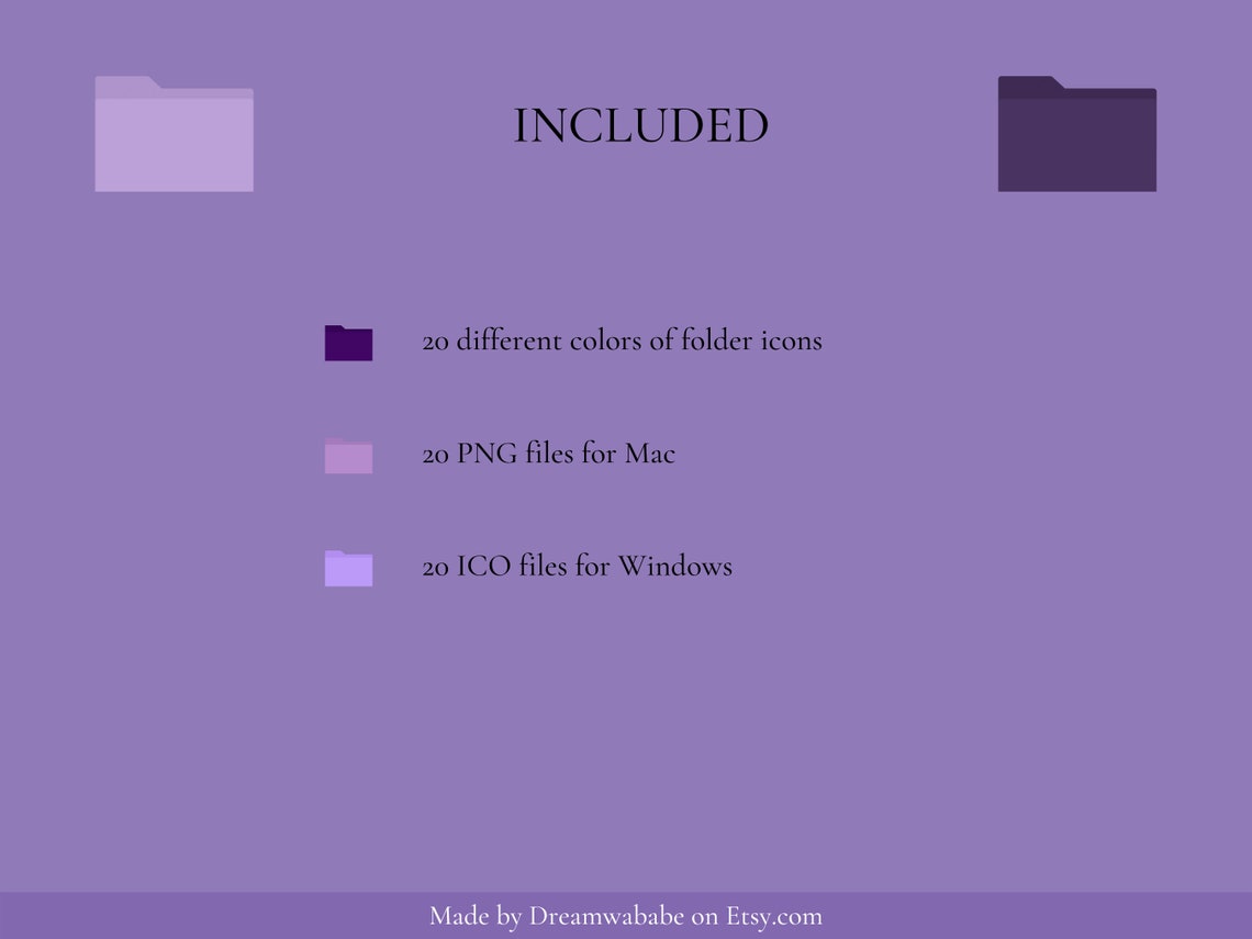 Purple Aesthethic Folder Icons, Purple Folder Icons, Windows Folder ...
