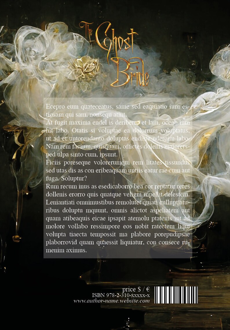Premade Book Cover - the Ghost Bride - Etsy