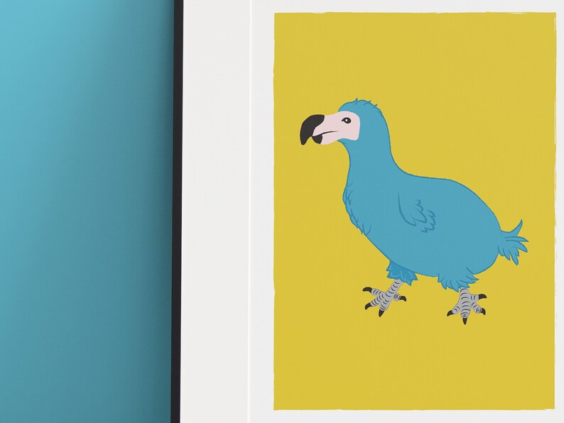 Dodo Poster / Extinct Animals / Bird Illustration / Alphabet Wall Art ...