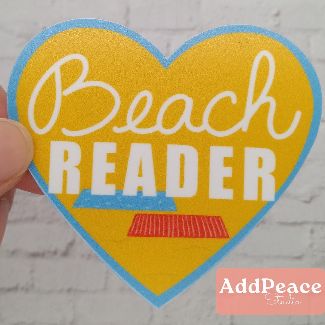 Beach Reader Vinyl Sticker - Etsy