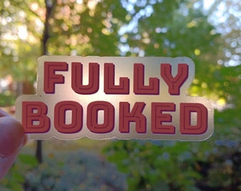 Fully Booked Sticker - Etsy