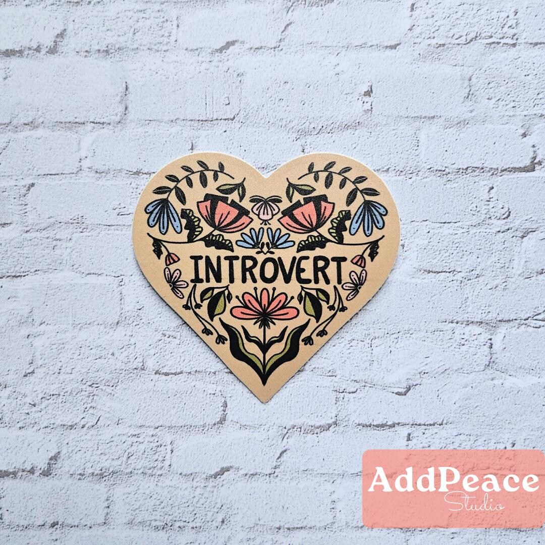 Introvert Heart Floral Vinyl Sticker for Enneagram 5, Enneagram 9 - Etsy