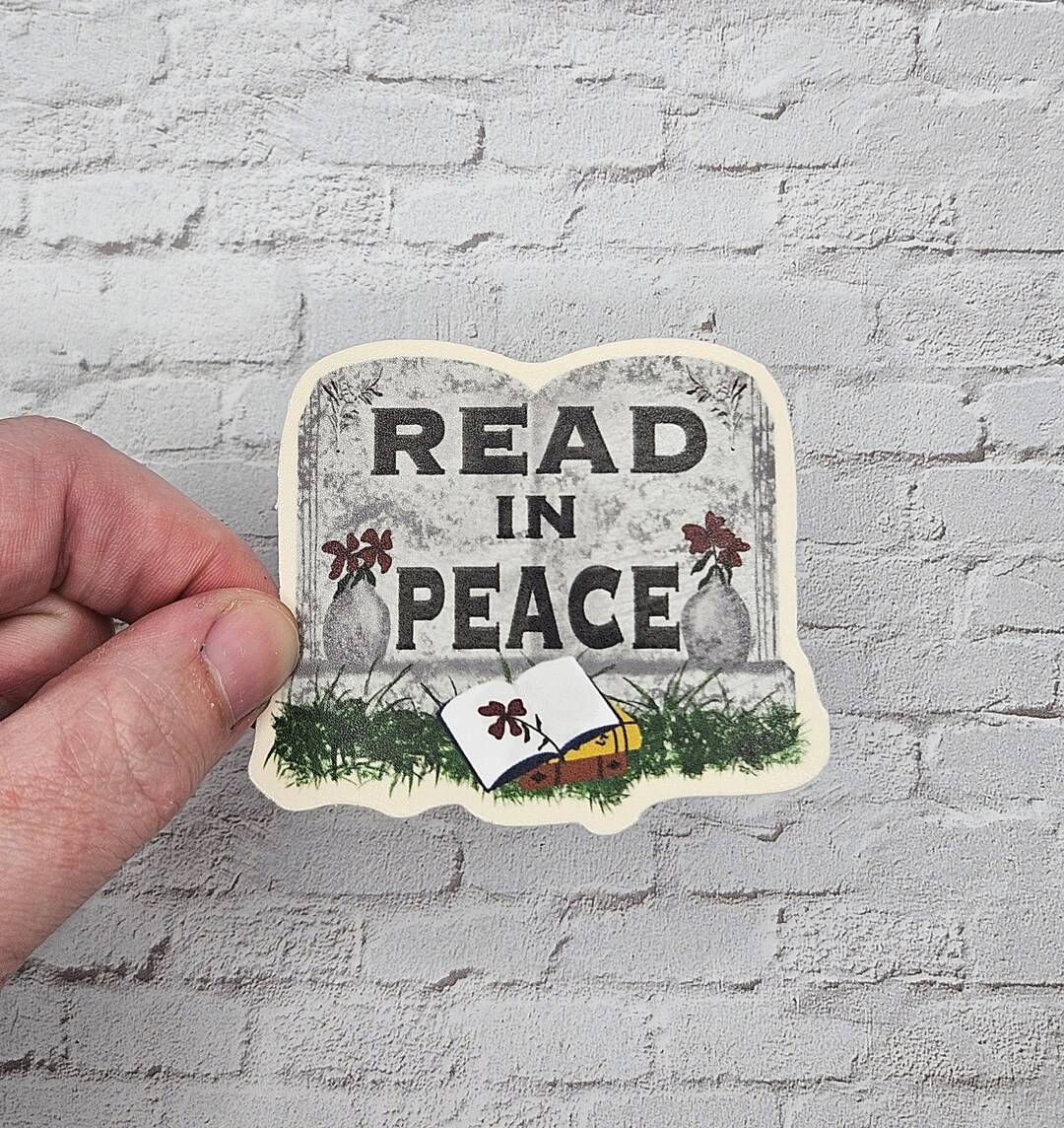 RIP Read in Peace Headstone Halloween Sticker for Book Lovers - Etsy