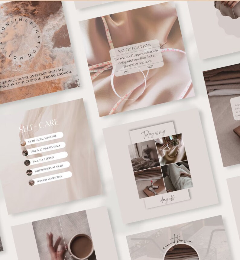 150 Aesthetic Instagram Post Templates Digital Download - Etsy