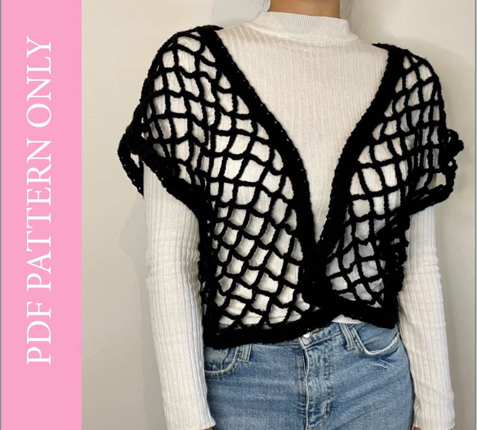 Fishnet Crochet Vest Pattern for Beginners - Etsy