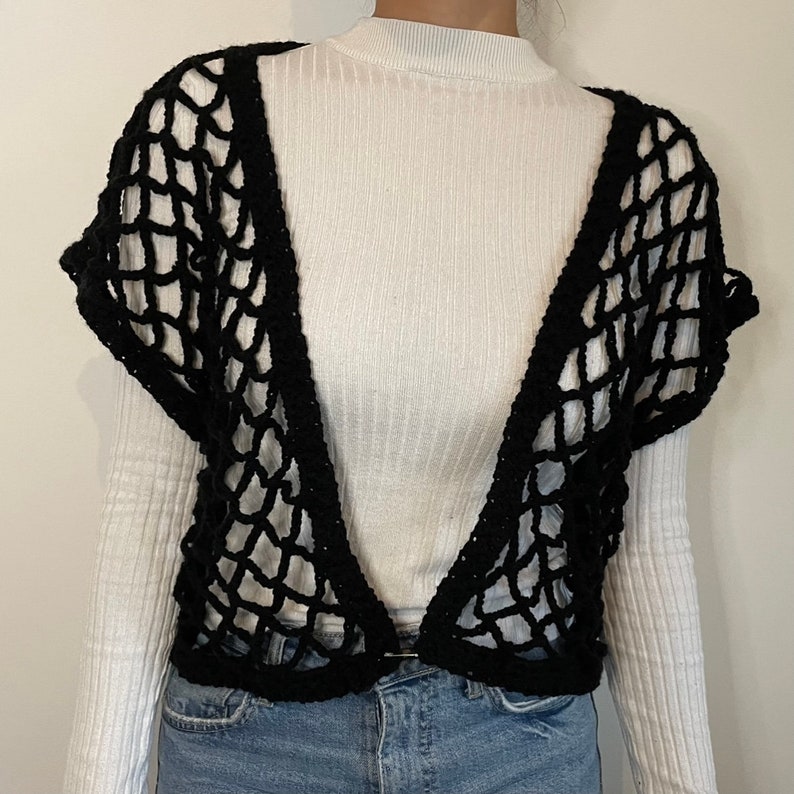 Fishnet Crochet Vest, Pattern for Beginners - Etsy