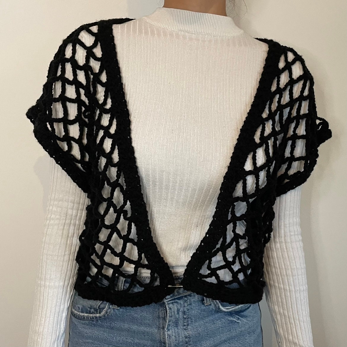 Fishnet Crochet Vest, Pattern for Beginners - Etsy