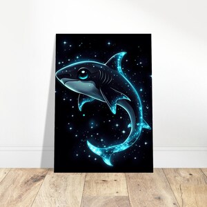 Astral Shark, Stars, Zodiac Sign, Art Print/poster/canvas - Etsy