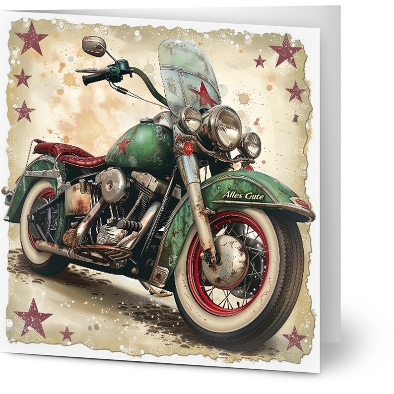 10 Cards, All the Best, Motorcycle, Biker - Etsy