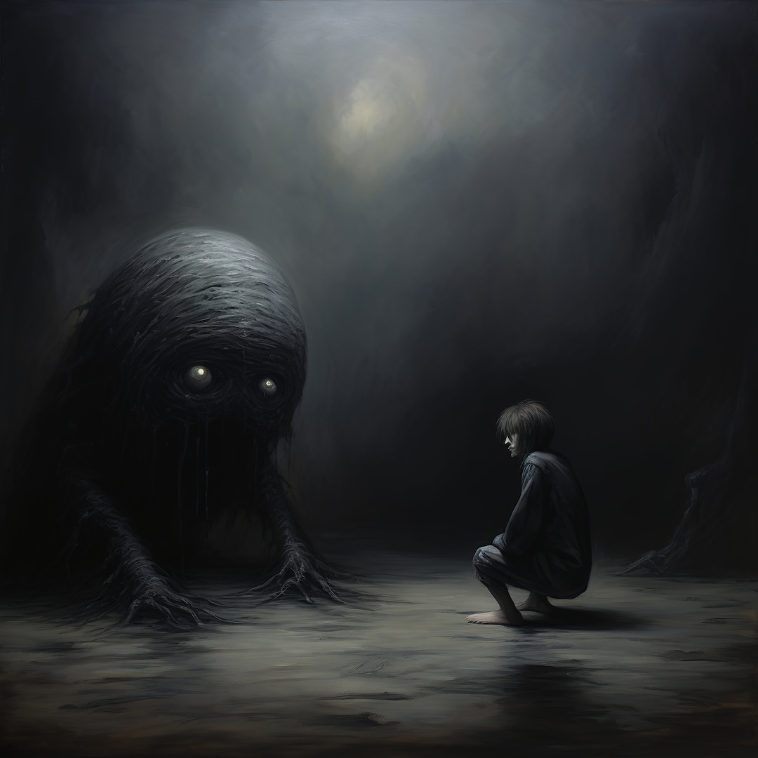 Monsters of Depression, Psyche, Anxiety, Dark Art, Digital Download - Etsy