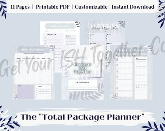 Grey Minimalist Printable Planners for Daily Routines - Etsy