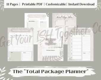 Grey Minimalist Printable Planners for Daily Routines - Etsy