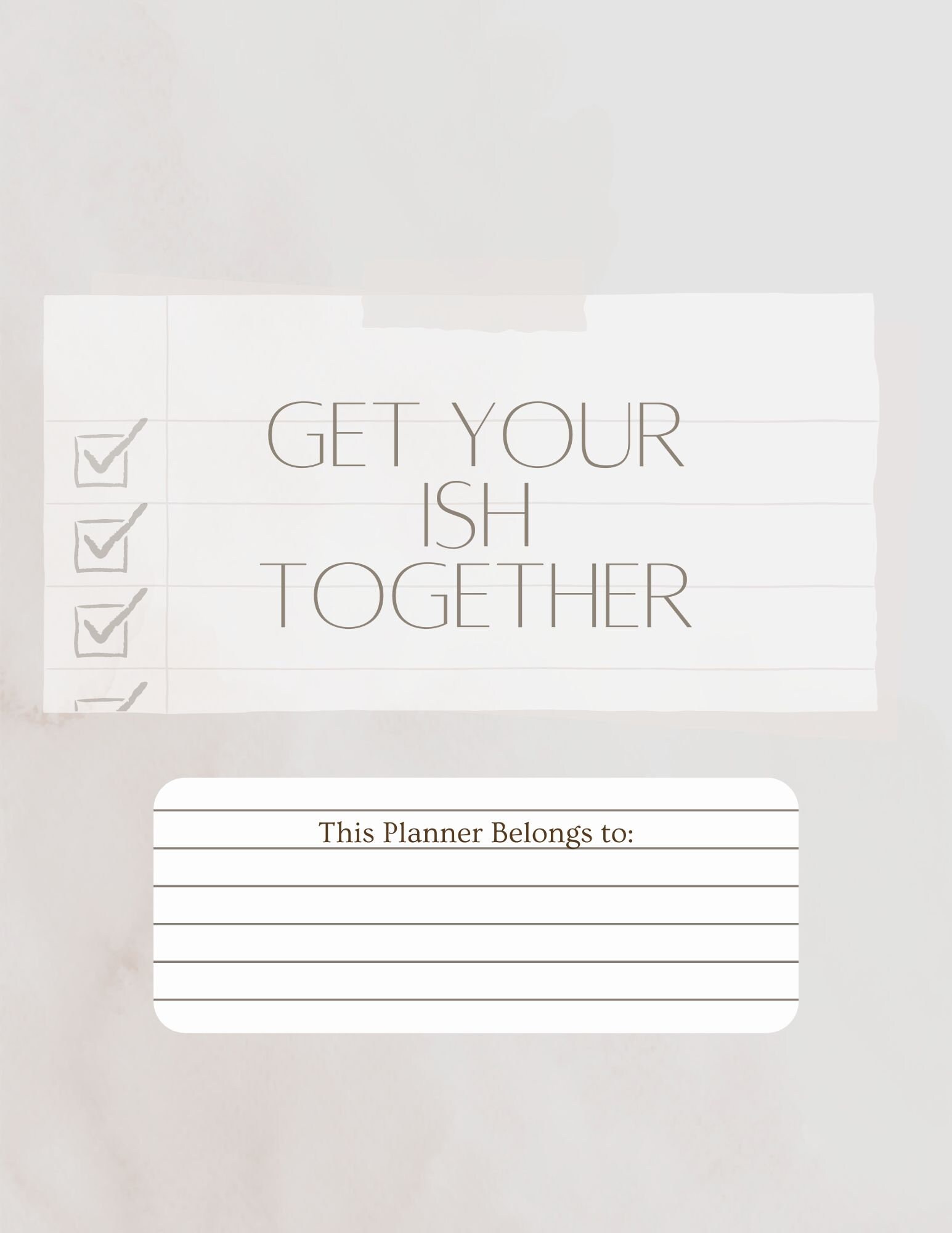 Beige Minimalist Printable Planners for Daily Routines - Etsy