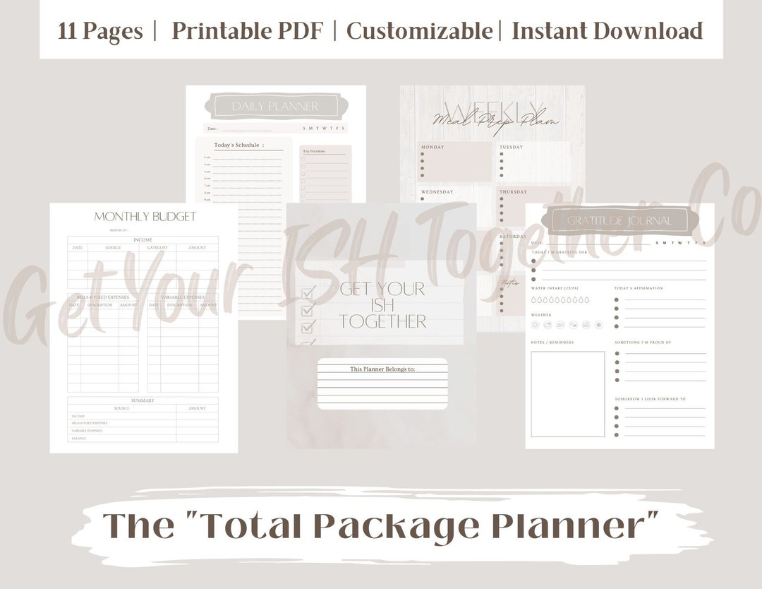 Beige Minimalist Printable Planners for Daily Routines - Etsy