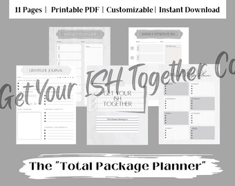 Grey Minimalist Printable Planners for Daily Routines - Etsy