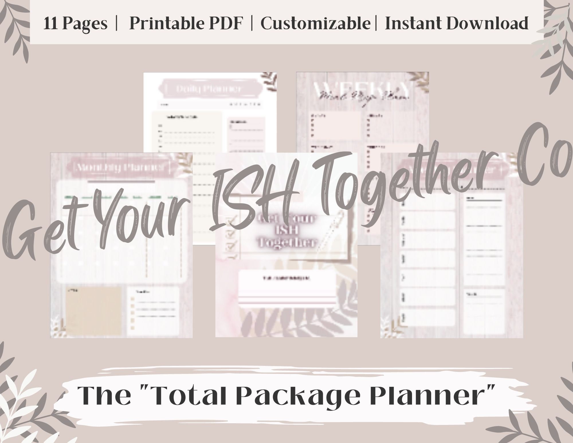 Pink Minimalist Printable Planners for Daily Routines - Etsy