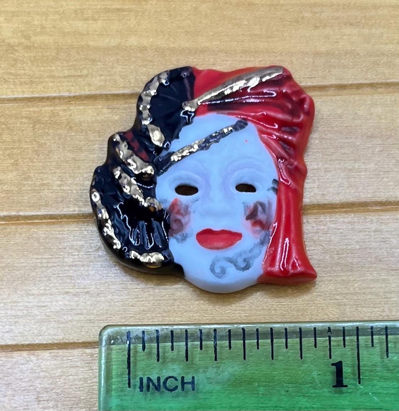 Tiny Porcelain Costume Masks With Headscarves: Porcelain Dollhouse ...