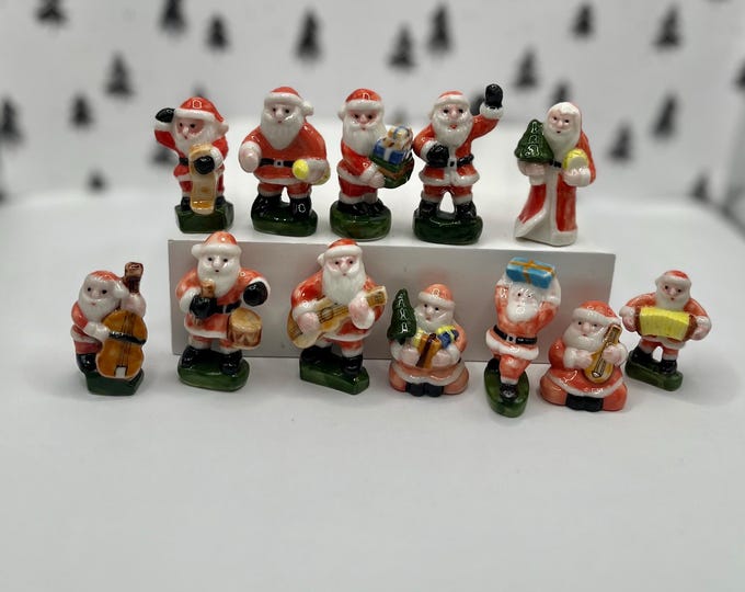 Tiny Santa Claus: Christmas Holiday Figurines Saint Nick Christmas ...