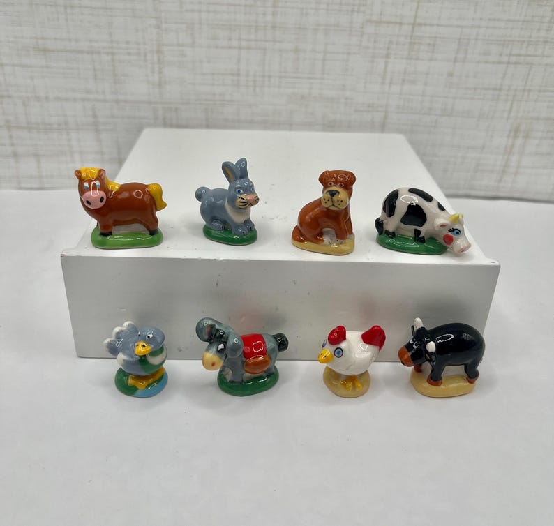 Tiny Barnyard Animals: Horse Cow Dog Duck Chicken Bull Rabbit Donkey ...