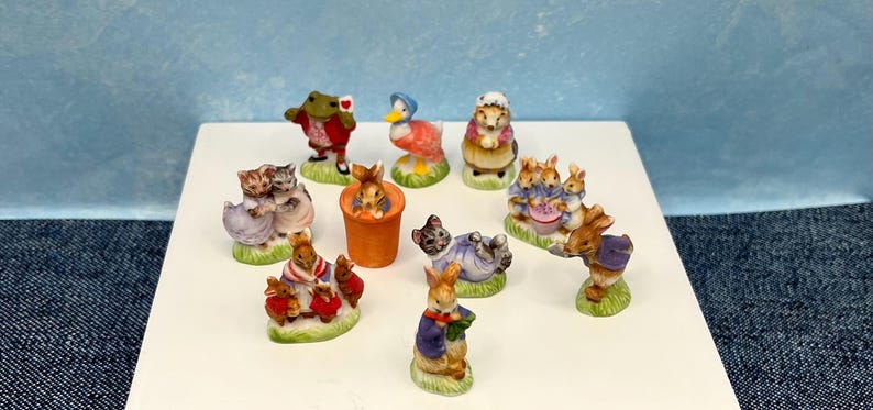 Tiny the Tail of Peter Rabbit Beatrix Potter Figurines: Mittens Kittens ...