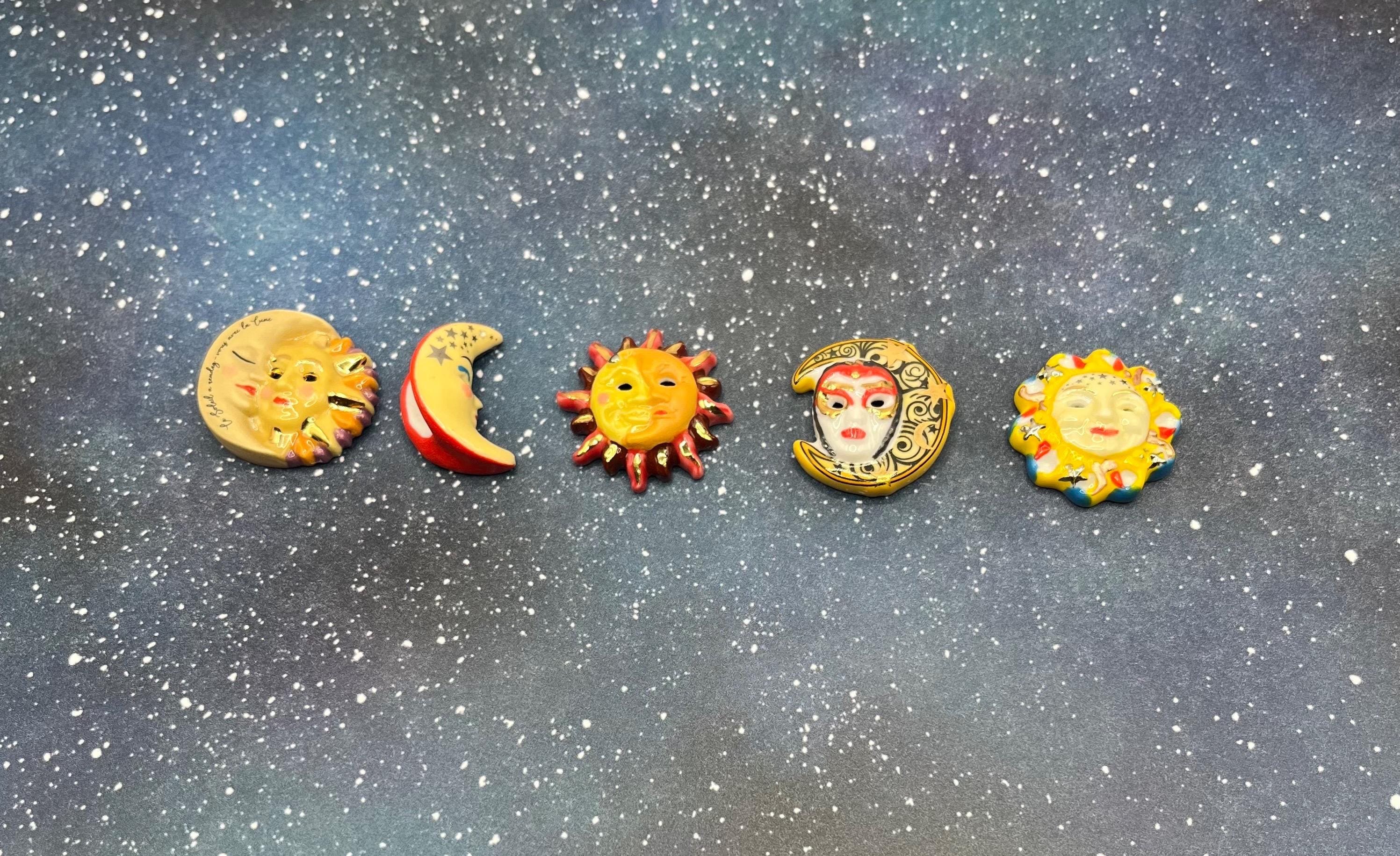 Tiny Sun & Moon Masks: Mardi Gras Carnival Wall Hangings Costume ...