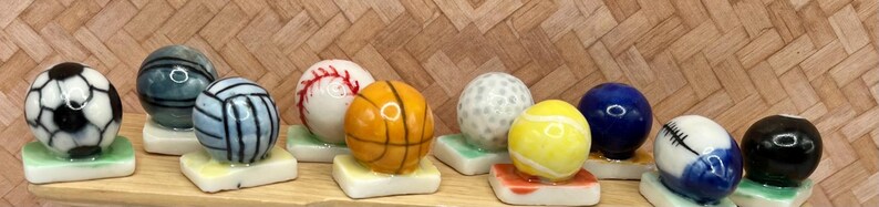 Tiny Sports Balls: Football Volleyball Basketball Pool Baseball Tennis ...
