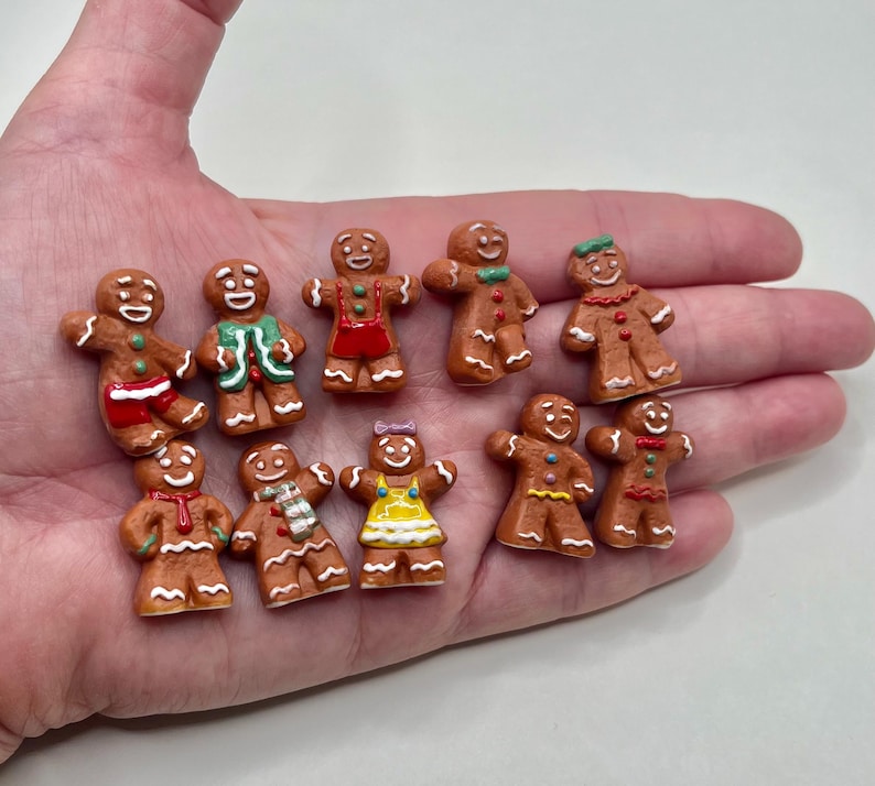 Tiny Gingerbread Man Boys and Girls: Holiday Craft Supplies Home Decor ...