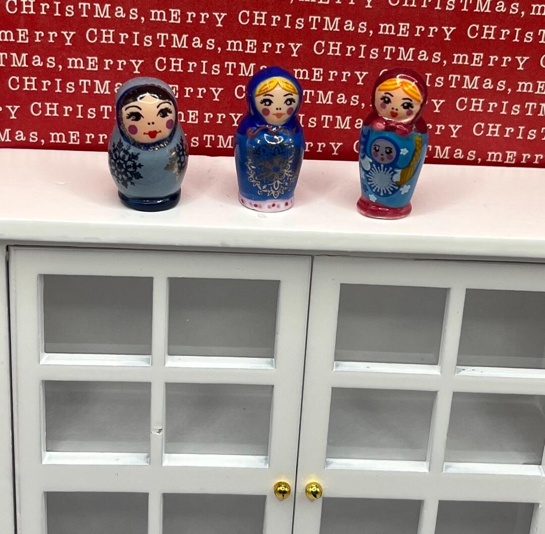 Tiny Russian Dolls: Winter Snowflake Babushka Baby Nesting Style ...