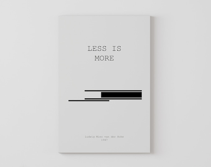 Less is More Printable Wall Art, Minimalist Poster, Inspirational ...