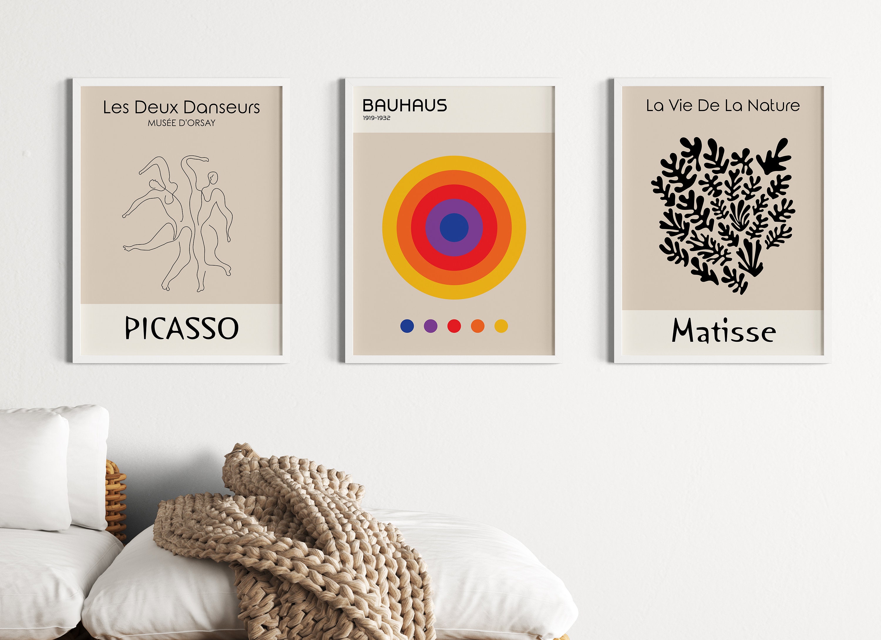 Exhibition Poster Set Of 3 Bauhaus Print Set Matisse Poster Gallery
