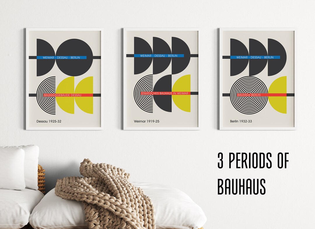 Bauhaus Poster - the Three Periods of Bauhaus From Weimar to Berlin ...