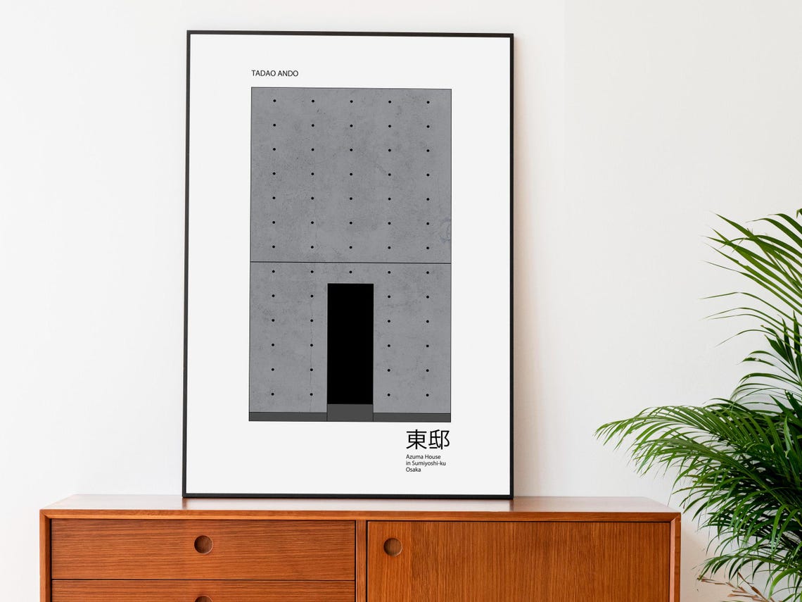 Azuma House by Tadao Ando, Minimalist Poster - (digital Download) - Etsy
