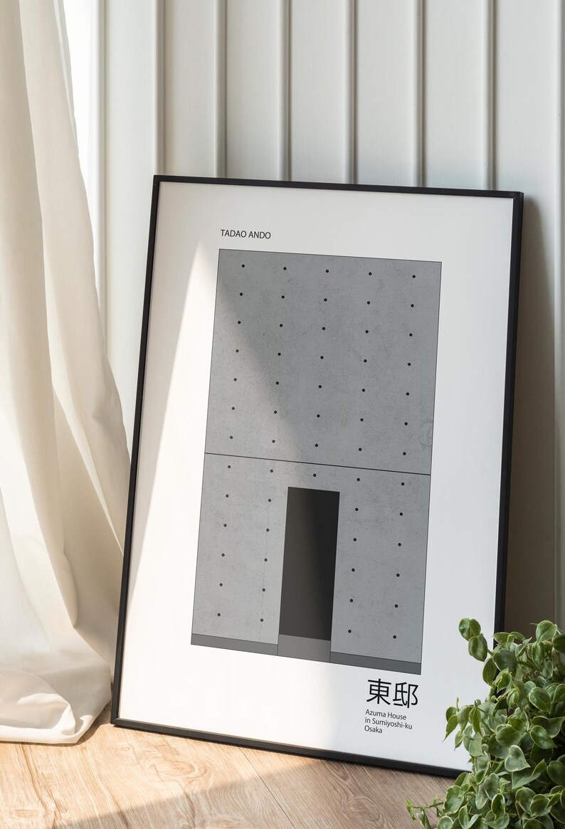 Azuma House by Tadao Ando, Minimalist Poster - (digital Download) - Etsy