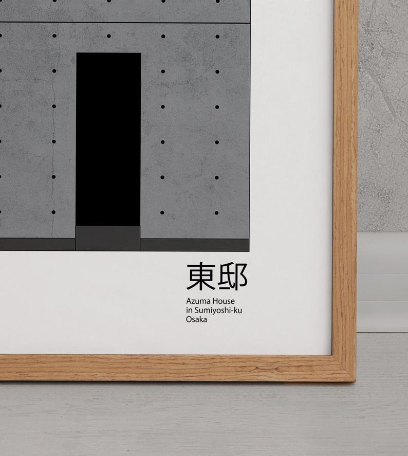 Azuma House by Tadao Ando, Minimalist Poster - (digital Download) - Etsy