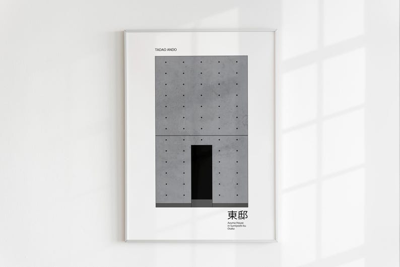 Azuma House by Tadao Ando, Minimalist Poster - (digital Download) - Etsy