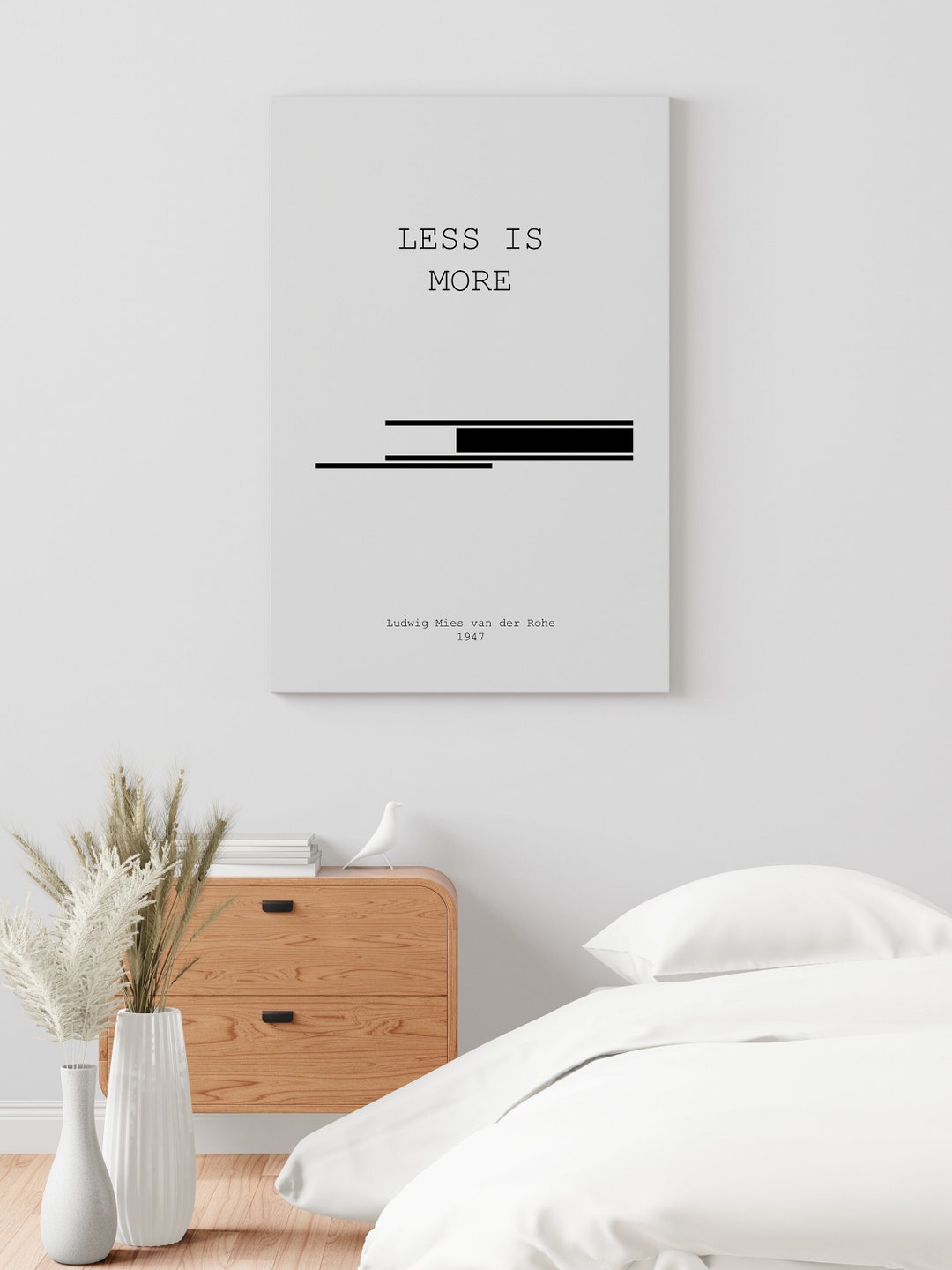 Less is More Poster With Farnsworth House Icon - Digital Download - Etsy