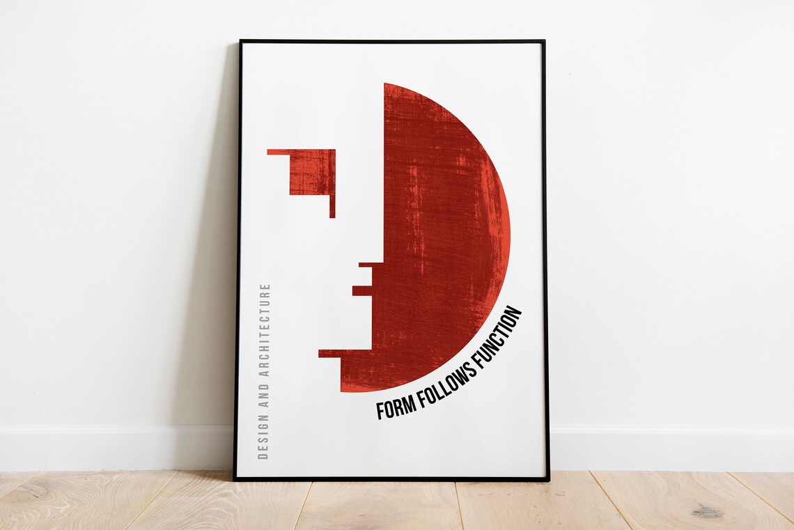 Bauhaus Face Poster: Form Follows Function (digital Download) - Etsy