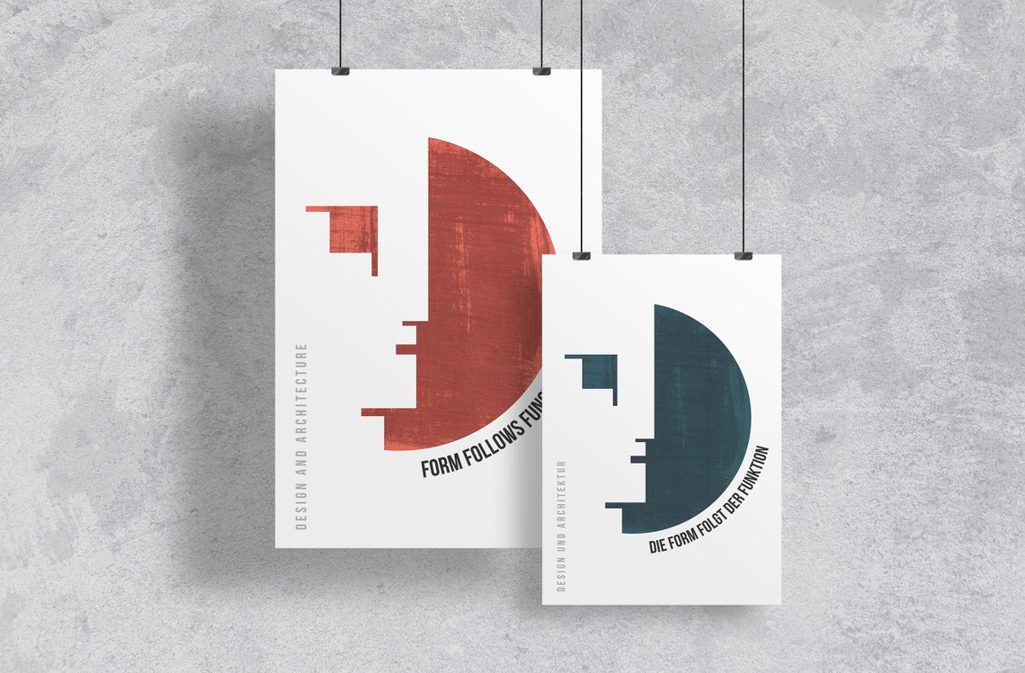 Bauhaus Face Poster: Form Follows Function (digital Download) - Etsy
