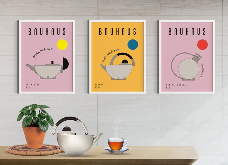 Bauhaus Posters of Kitchen Tableware Designs by Marianne Brandt ...