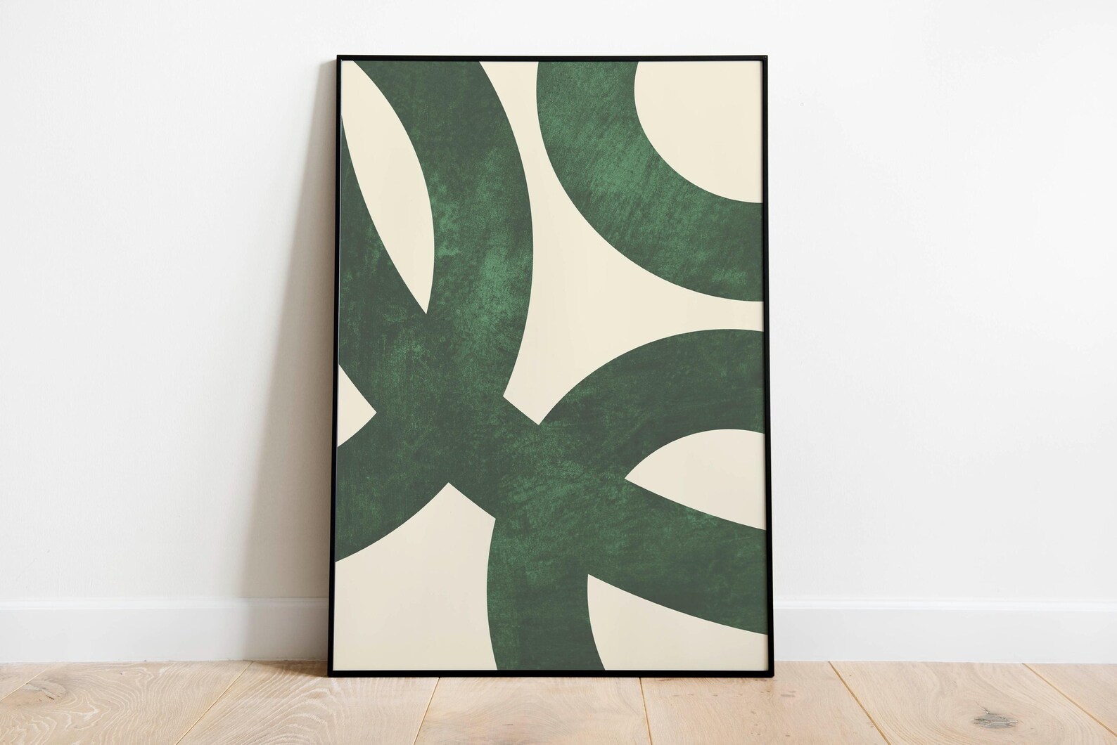 Modern Abstract Green Beige Wall Art Poster, Circles - Etsy