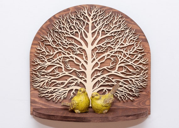 Wall Hanging Shelf TREE OF LIFE Planter Wall Art Decor - Etsy