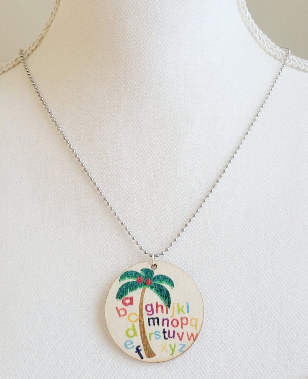 Chicka Chicka Boom Boom Necklace Alphabet Necklace ABC - Etsy