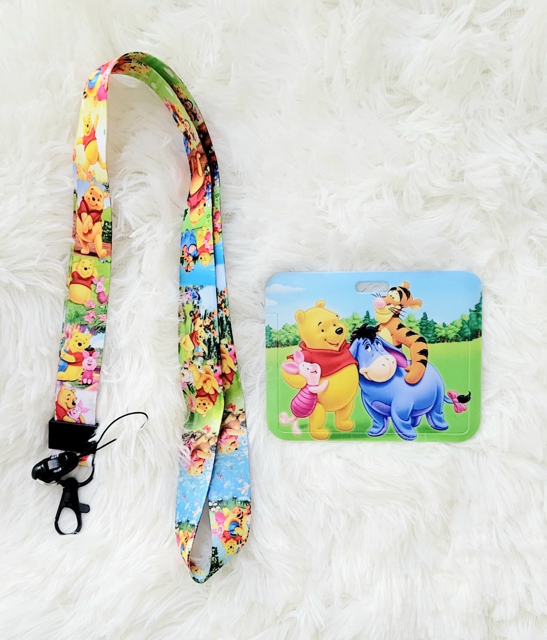Winnie the Pooh Lanyard, Winnie the Pooh Keychain, Pooh Badge Holder - Etsy