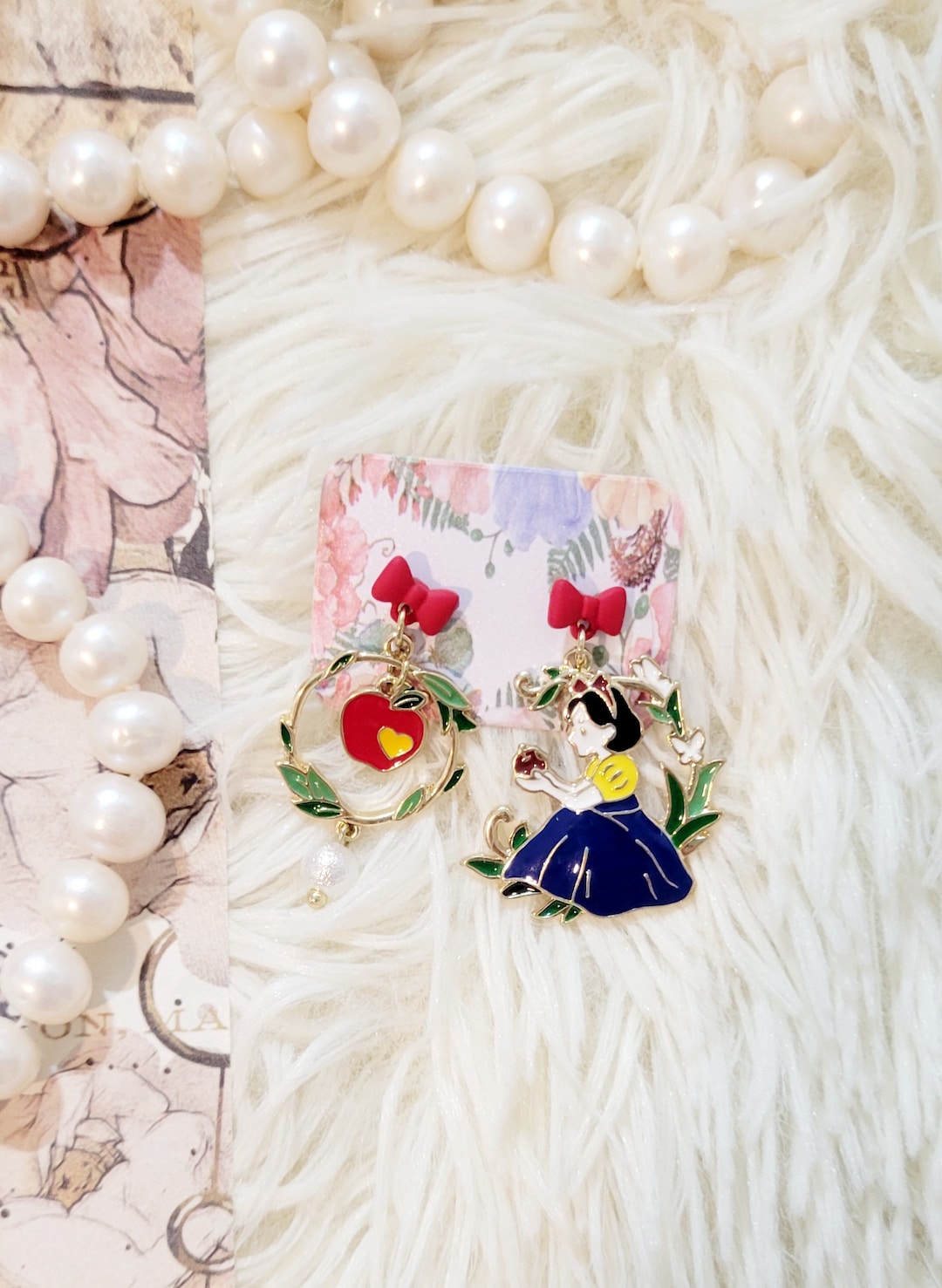 Snow White Earrings Movie Character Earrings Princess - Etsy