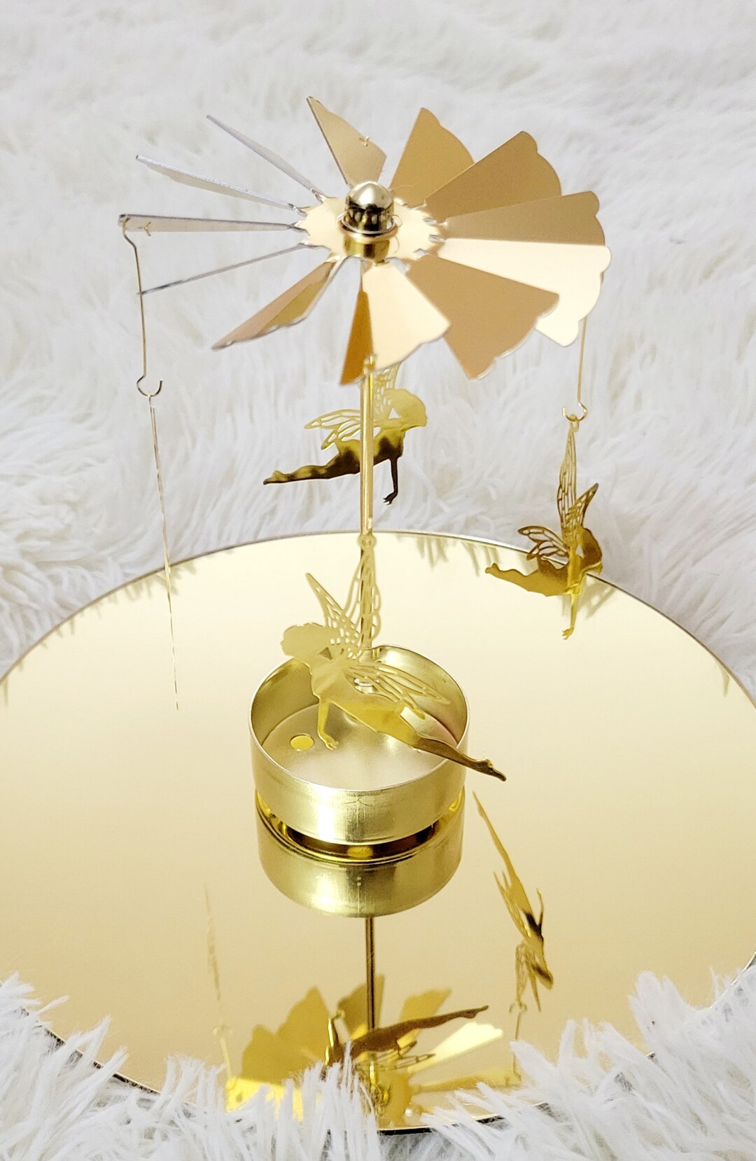 Rotating Spinner Carousel Candle Tea Light Holder, Spinning Windmill ...