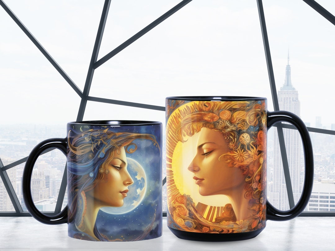 Sun and Moon Goddess Mug, Celestial, Sun and Moon Goddess Coffee Mug ...