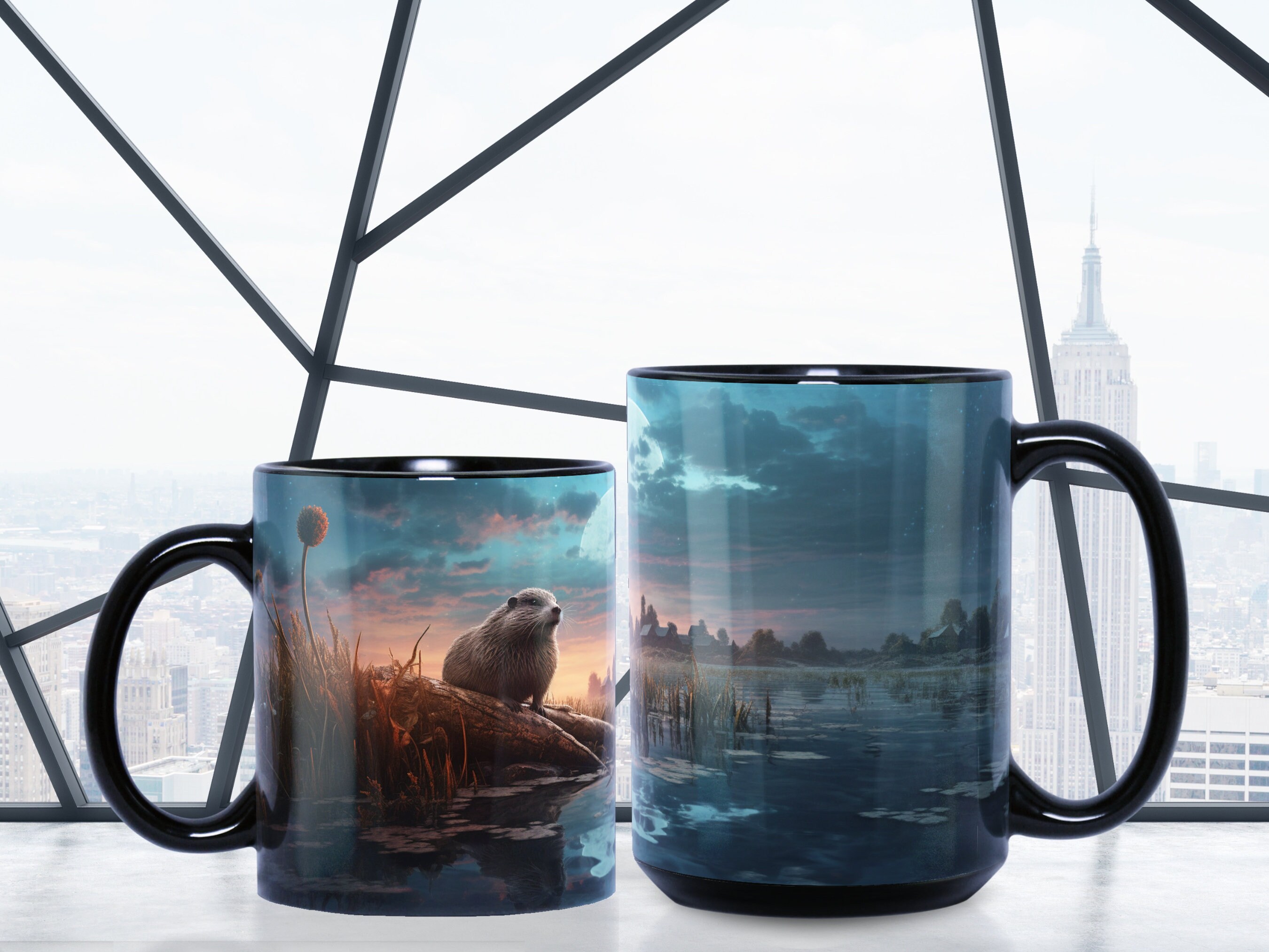 Beaver Moon Mug, November, Celestial, Beaver Moon Coffee Mug, Moon Mug ...