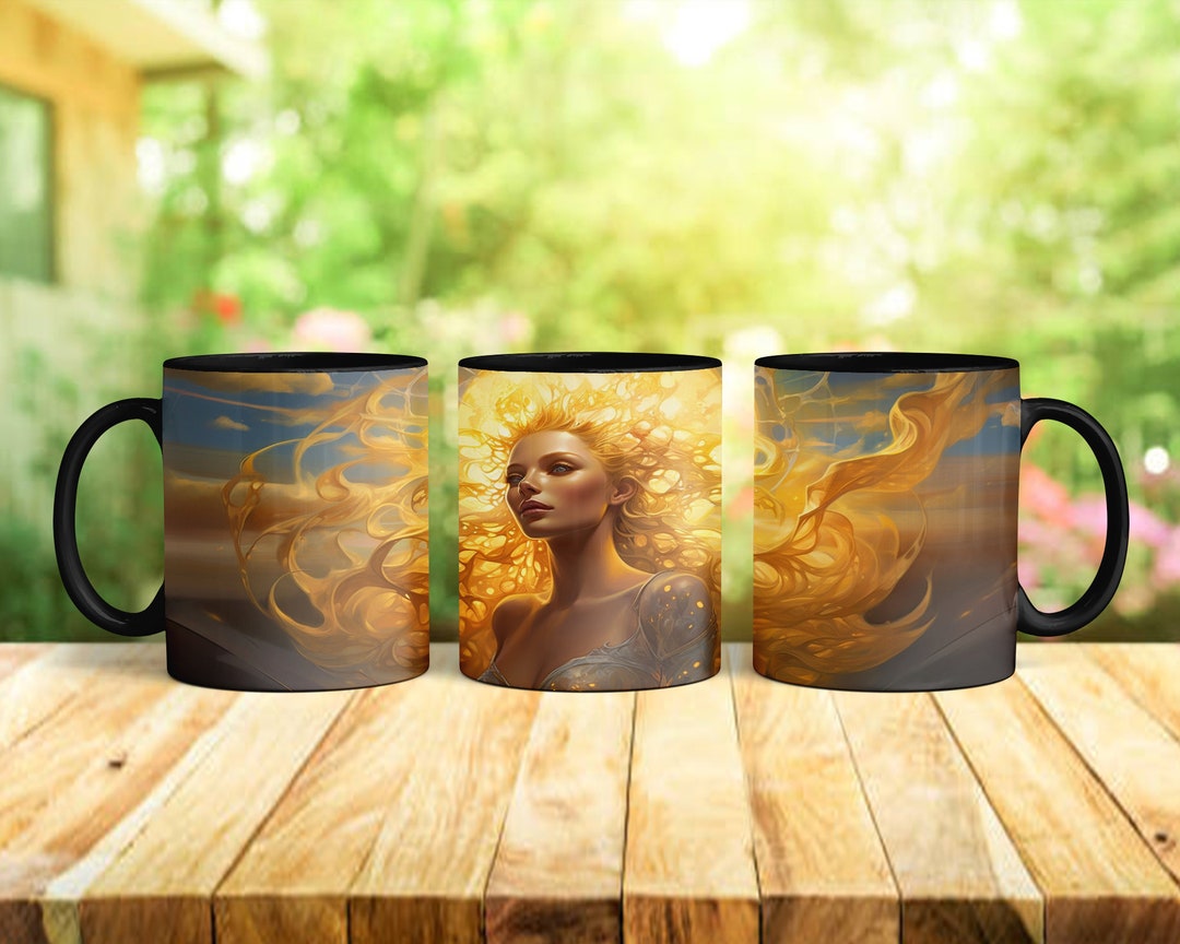 Sun Goddess Mug, Celestial, Sun Goddess Coffee Mug, Solar Mug, Sun Mug ...