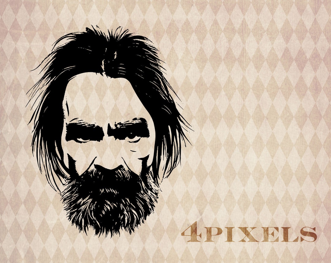 Charles Manson Digital Files. Instant Download SVG, PNG, Eps, Dxf and ...