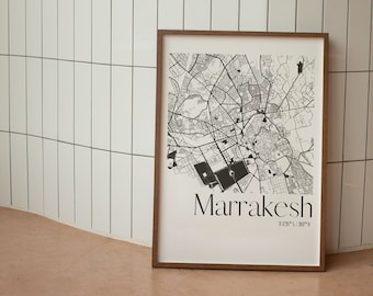 Morocco Map Printable - Etsy